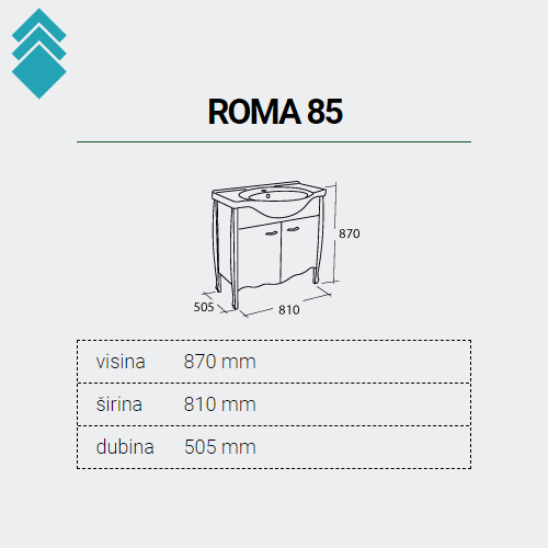 Nil Roma 45K Ogledalo | Ceramica ABR