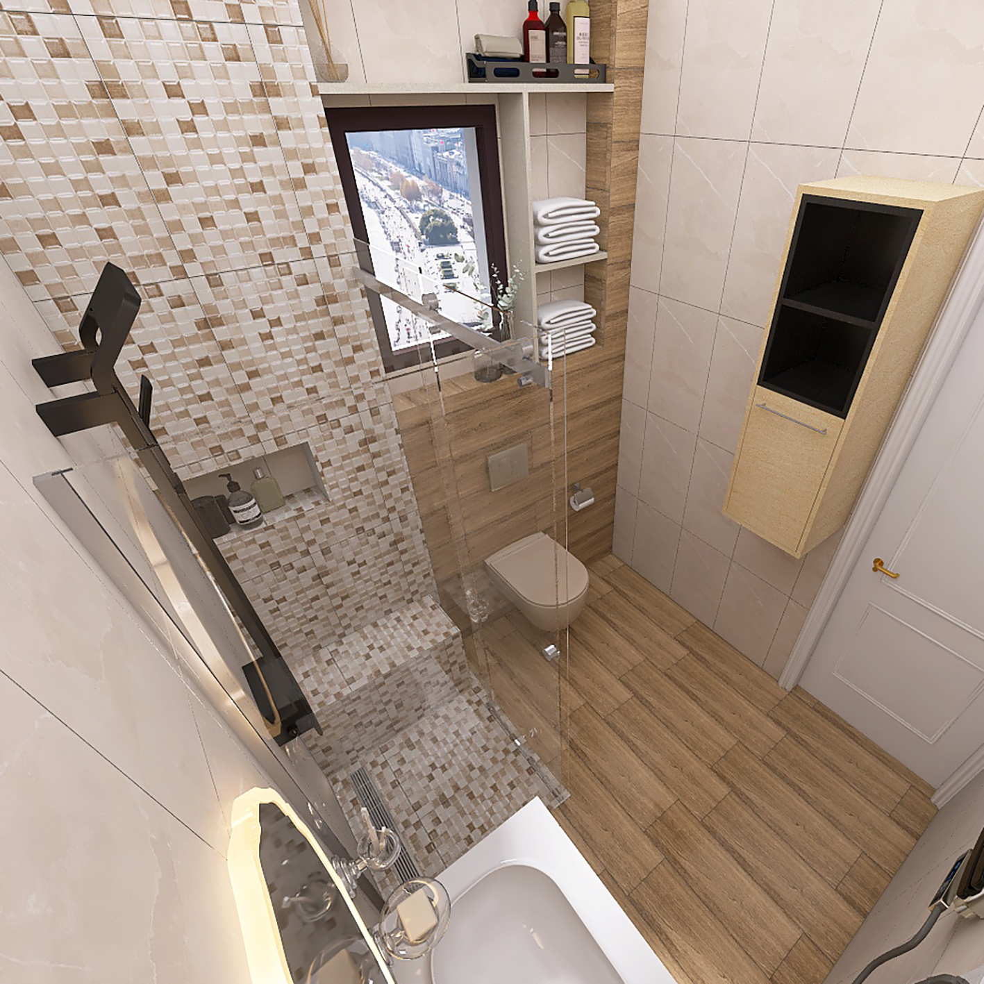 Renoviranje kupatila kvalitetnim pločicama i sanitarijom u krem ...