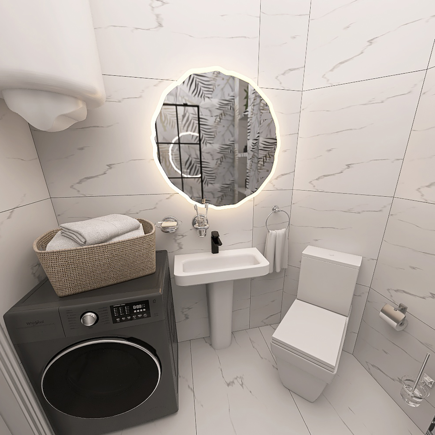Uredjenje malog kupatila modernom sanitarijom – Carrara Grey | Ceramica ABR